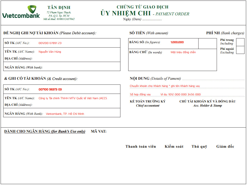Payment method - JACCS - Japanese financial company
